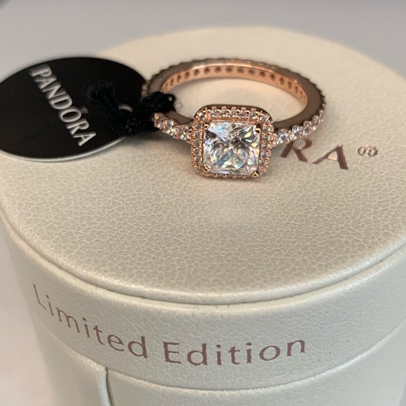 Pandora | Jewelry | Pandora Square Sparkle Ring | Poshmark